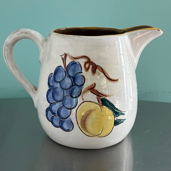 Stengl | Kitchen | Vintage Stangl Pitcher 65 Fruit Pattern Pottery ...
